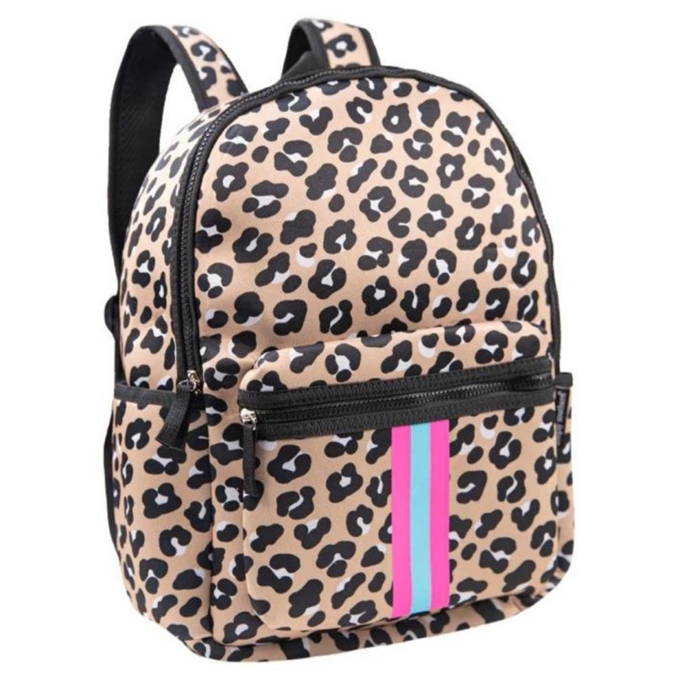 Simply Southern Leopard Print Neoprene Backpack Nwt - Gem